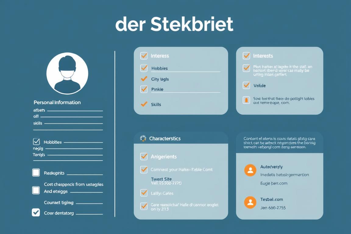 Was Kommt In Einen Steckbrief